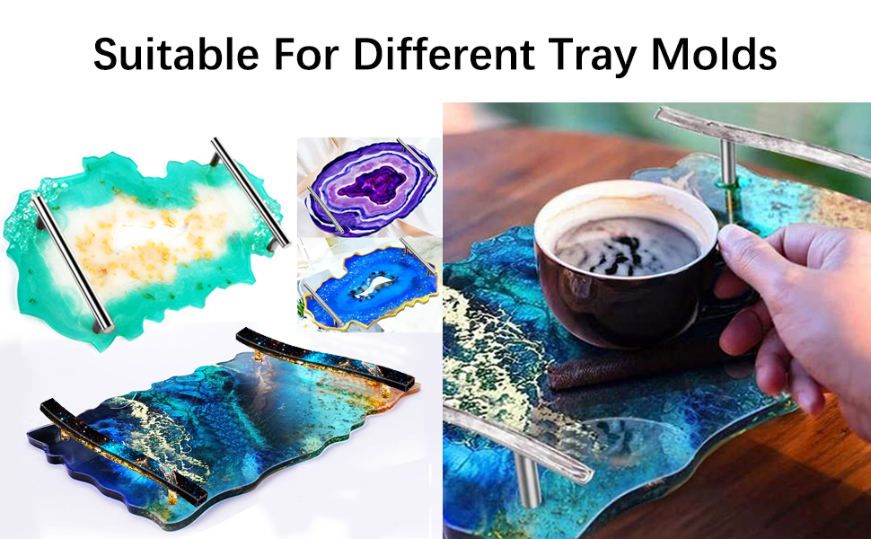 Amazon.com: 2 Pair Silicone Tray Handles for Resin Tray Molds Handles Epoxy Resin Casting Handle ...