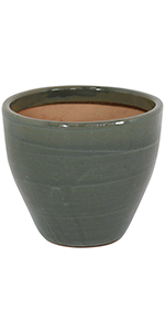Amazon.com: Sunnydaze Resort Large Ceramic Plant Pot - Round Outdoor Glazed Ceramic Planter Pot ...