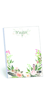 Amazon.com : Colored Lines Set of 2 Personalized Teacher/School Memo ...