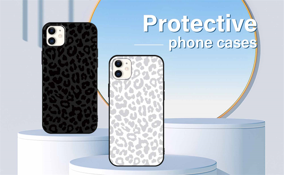 Amazon.com: RUMDEY 2 Pack Cute Cheetah Print for Apple iPhone 11 6.1 Inch Phone Case,Luxury ...