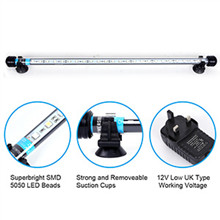 VARMHUS Submersible LED Aquarium Light, 28 cm Underwater Fish Lamp Waterproof Aquarium Lighting ...