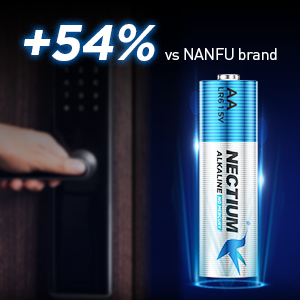 Amazon.com: NECTIUM Superior Performance AA Batteries 8 Count Alkaline Pure-Gold-Bottom IoT ...