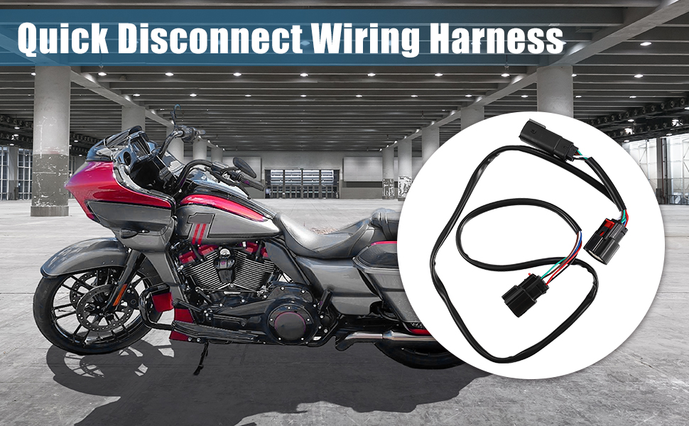 Amazon.com: X AUTOHAUX Motorcycle Quick Disconnect Wiring Harness Fit for Harley Davidson for ...