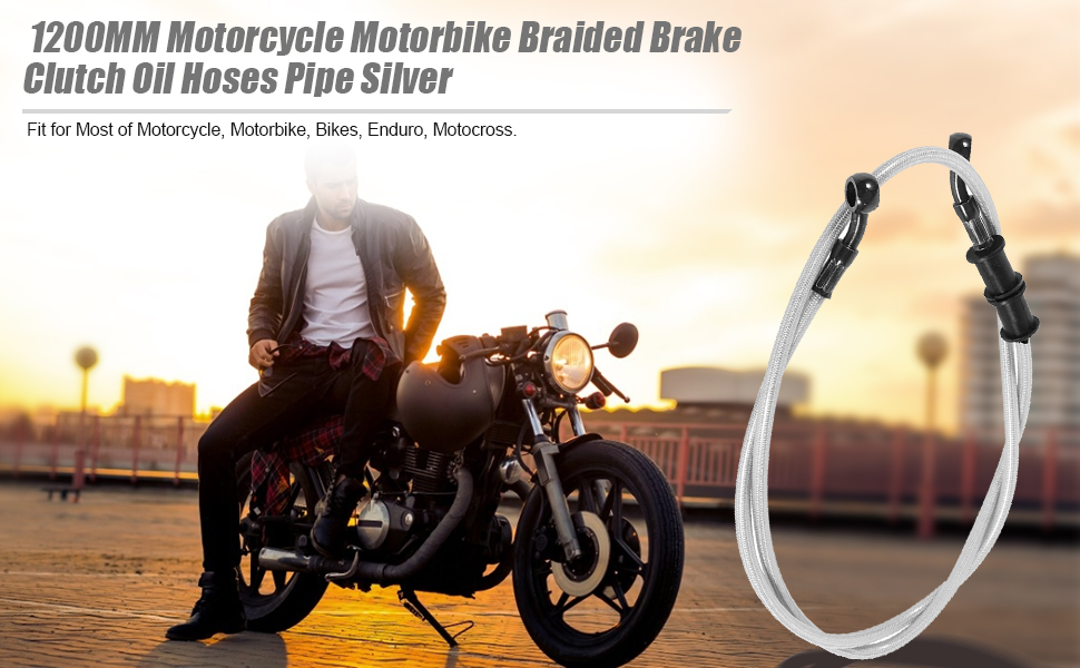 Keenso Brake Gas Pipe Hose, 4 Colors 50cm - 200cm Brake Oil Hose Motorbike Brake Hose Brake Line ...