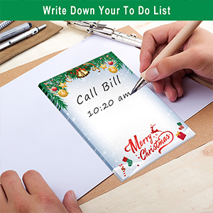 Amazon.com : Fancy Land 4 Christmas Notepads Holiday Notepads for ...