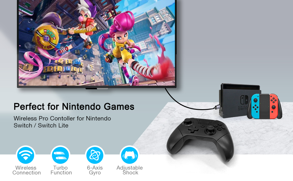 YCCTEAM Controller for Switch, Wireless Controller Remote Gamepad for ...