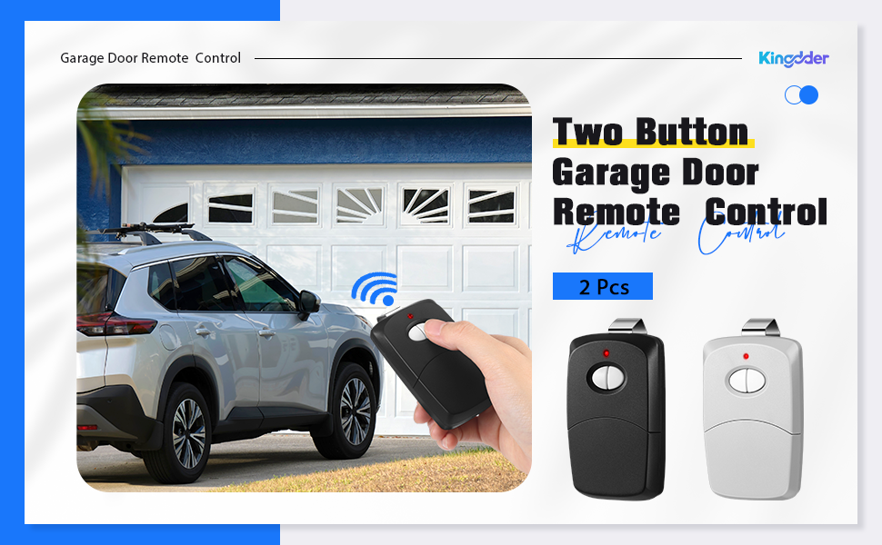 Kingdder 2 Pcs Two Button Gate Remote Control Compatible with Linear ...