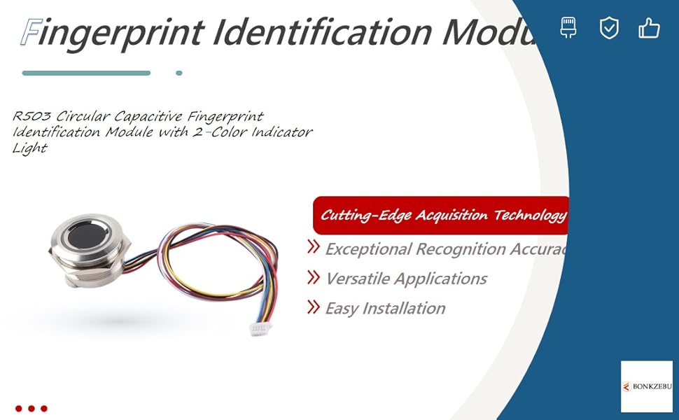 Amazon.com: Fingerprint Identification Module, R503 Circular Capacitive ...