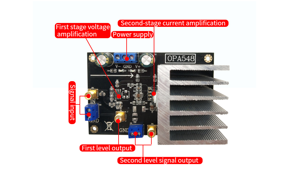 Taidaent OPA548 High-Voltage High-Current Operational Amplifer 3A Continuous Current Wide Output ...