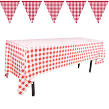 Amazon.com: Gatherfun Gingham Red and White Party Supplies Disposable ...