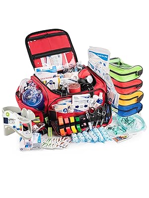 Amazon.com: Scherber First Responder Bag | Fully-Stocked Professional Advanced EMT/EMS Trauma ...