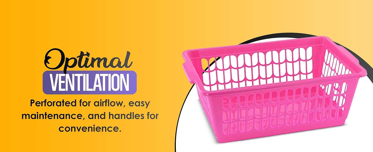 Amazon.com: YBM HOME 6-Pack Small Plastic Storage Baskets for Home Junk ...