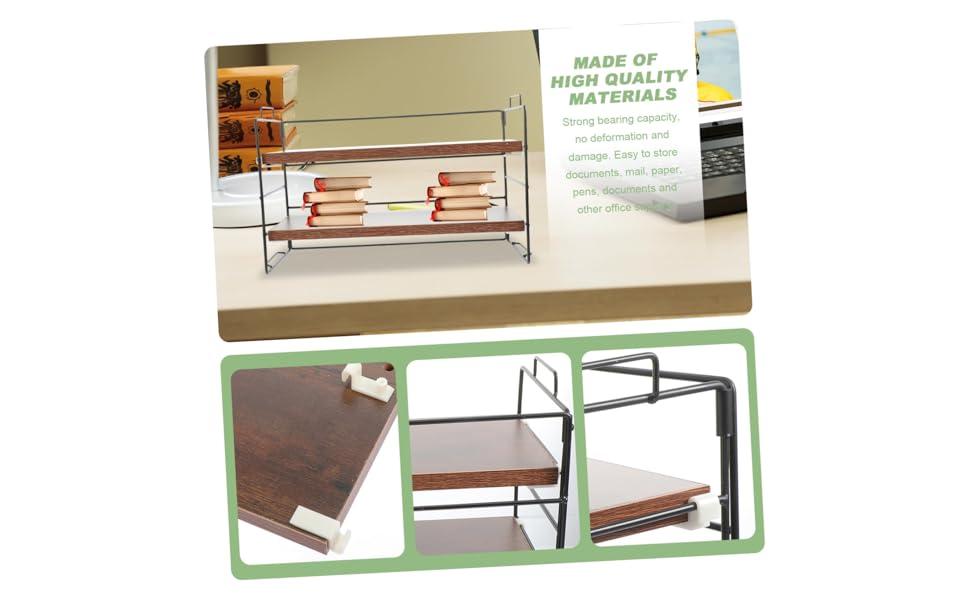 Amazon｜NUOLUX 1個 ラック マルチ ペン シンプル オーガナイザー ホーム 棚 卓上 2段 段 便利 書類 バスルーム 多機能 ボトル テーブル 整理整頓 本棚 文房具 花 ...