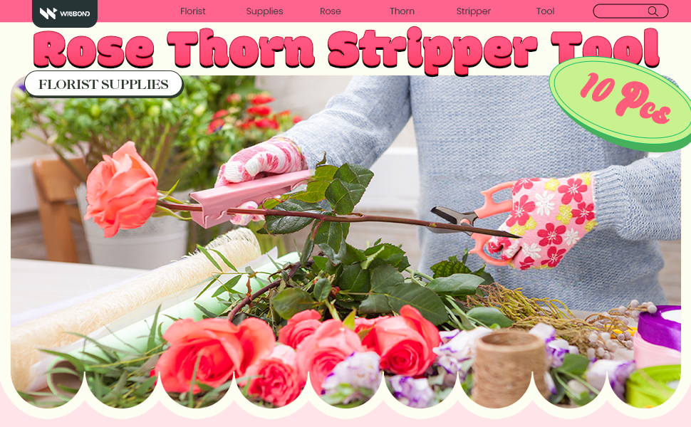 Amazon.com : WILLBOND 10 Pcs Rose Thorn Stripper Tool Florist Supplies Floral Tape Rose Thorn ...