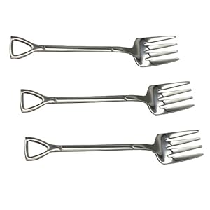 Amazon.com: Maydahui 6 PCS Shovel Shape Spoon and Fork 4.7 inch 18/10（304 ）Stainless Steel ...