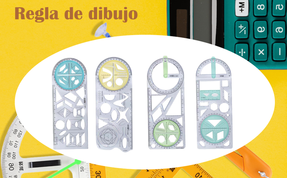 Amazon.co.jp: Besga 多機能幾何定規テンプレート定規測定ツール数学描画定規オフィス用測定テンプレート 多機能幾何定規 多機能描画定規 多機能図面ユニバーサル定規 幾何学的 ...