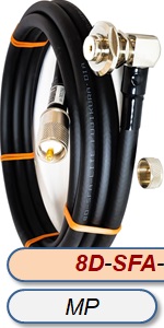 Amazon | RADILA (フジクラ 5D-FB) (5m) (ML-MP コネクタ) (低SWR 低損失) (実測データ付) (アマチュア無線 同軸 ケーブル 5D FB 5DFB ...