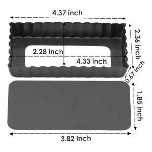 Amazon.com: Cyimi Mini Tart Pan Set of 6 Rectangular Non-Stick 4 Inch ...