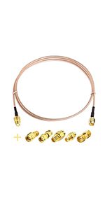 Amazon.com: SUPERBAT SMA Male to Female 6inches RF Coax Cable & 5pcs Adapter Kit - SMA/SMA/RPSMA ...