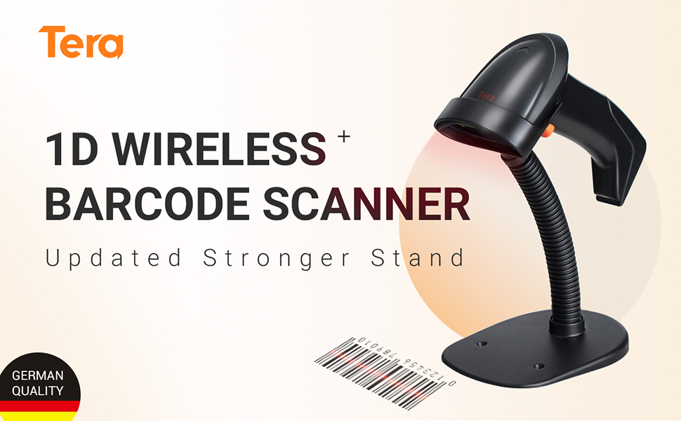 Tera Wireless Barcode Scanner 1D USB Wired Handheld Laser Bar Code ...