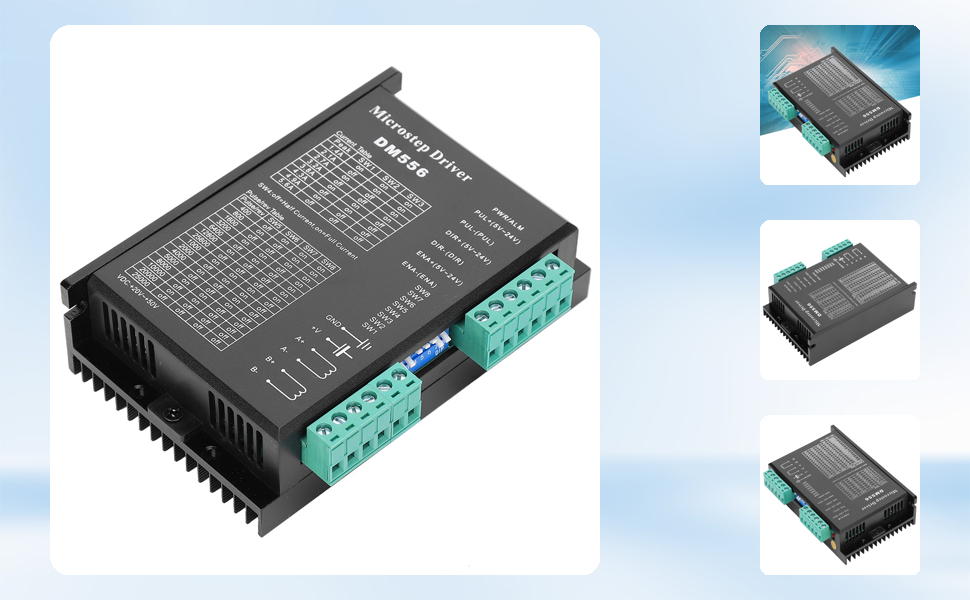 Amazon.com: DM556 Stepper Motor Driver, Digital Stepper Motor Driver Controller Board Module 20 ...