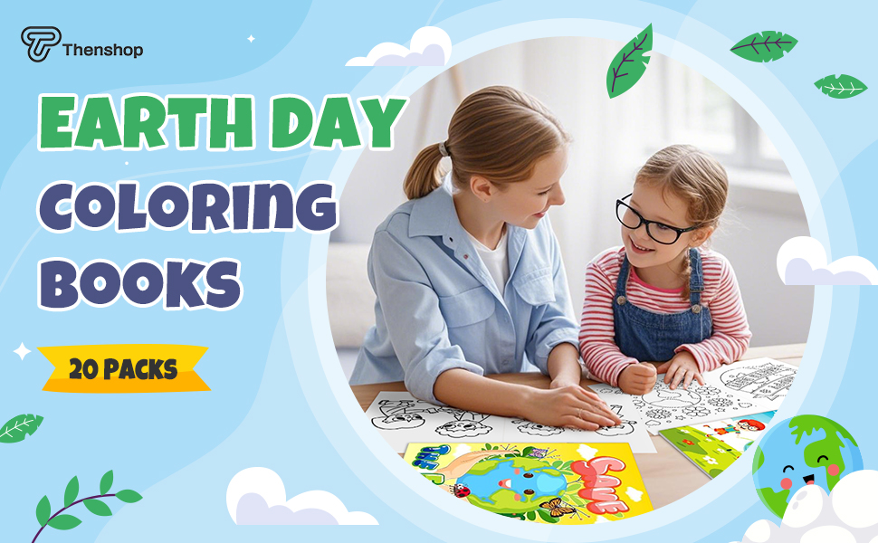 Amazon.com: Thenshop 20 Packs Earth Day Coloring Books Earth Day ...