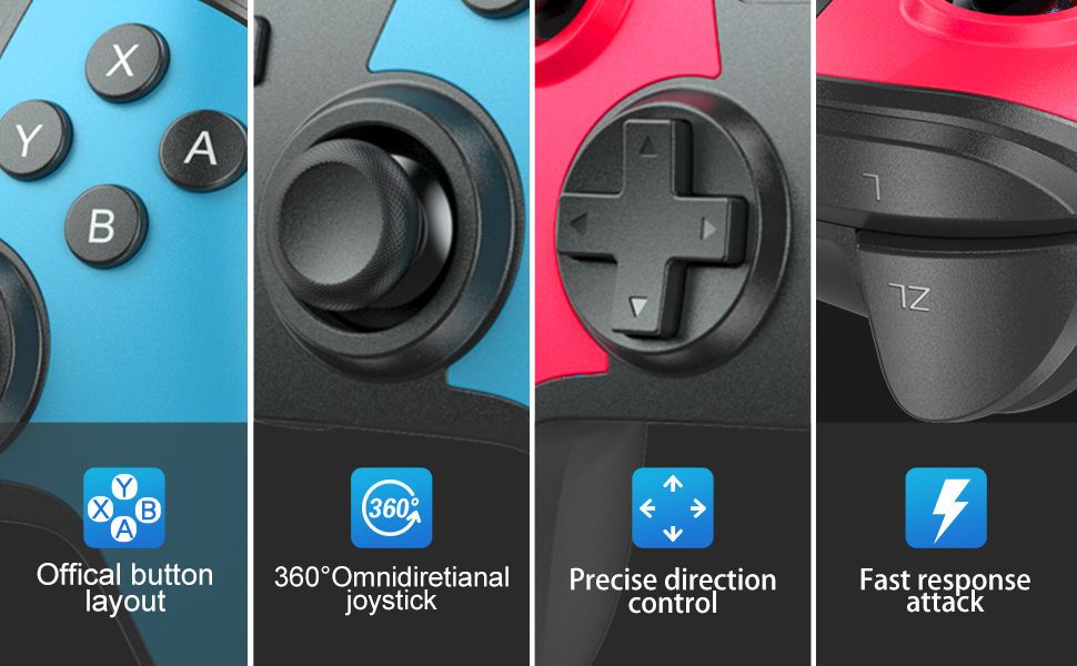 Amazon.com: JORREP for Switch Controller for Switch/Switch Lite, Switch Wireless Controller ...