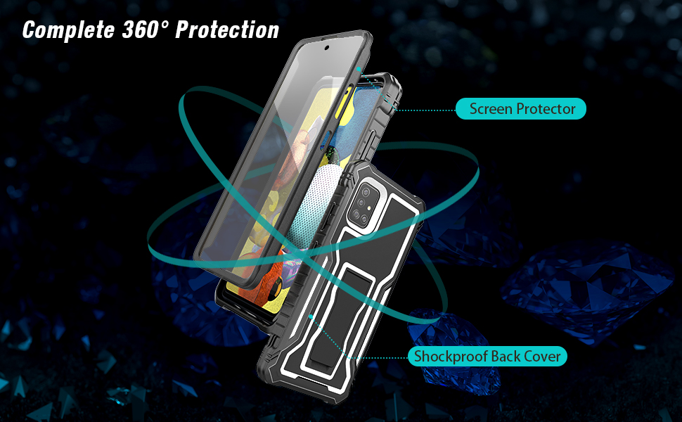 Amazon.com: FITO for Samsung Galaxy A51 5G Case, Dual Layer Shockproof Heavy Duty Case for ...