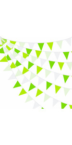 Amazon.com: 10M/32Ft Triangle Flag Fabric Banner Cotton Pennant Garland ...