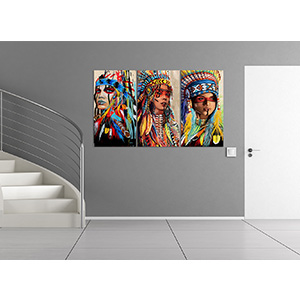 Amazon.com: Native American Canvas Wall Art Indian Girl Chief Poster ...
