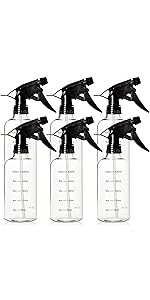 Amazon.com: Youngever 5 Pack Empty Plastic Spray Bottles, Spray Bottles for Hair and Cleaning ...