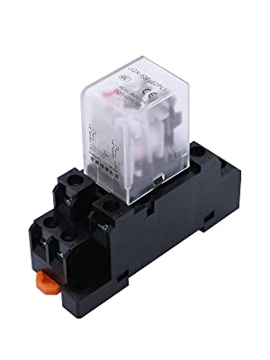 mxuteuk 2pcs JQX-13FL DC 12V LED Indicator Electromagnetic Power Relay 8 Pin 10A Coil Relays ...