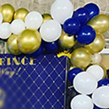 Soonlyn Navy Blue and Gold Balloons 130 Pcs 12 Inch Confetti Balloons White Latex Balloon ...