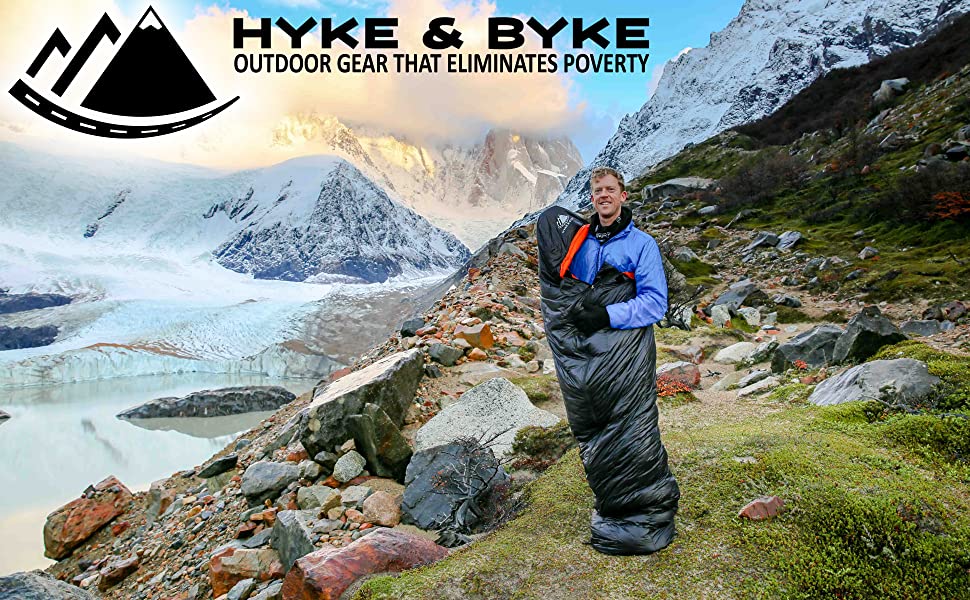 Hyke & Byke Quandary -10 Grad Daunenschlafsack für Wanderungen und Camping – Schlafsack Winter ...