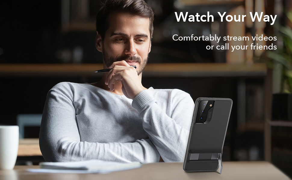 Amazon.com: ESR for Samsung Galaxy S21 Plus Phone Case, 3 Stand Modes Kickstand for S21+ Cover ...