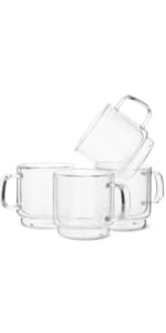 Amazon.com | BTaT- Insulated Coffee Cups, Set of 4 (9 oz, 270 ml ...