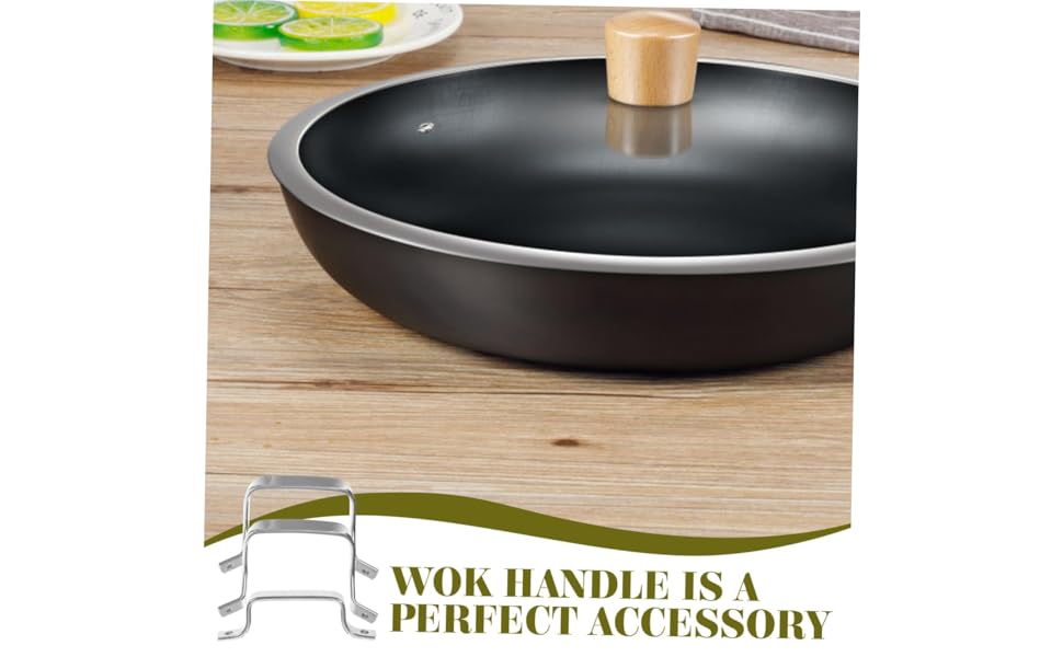 Amazon.com: KJHBV 1 Set Stainless Steel Frying Pan Replacement Pot Handle Pot Wok Handle Steam ...