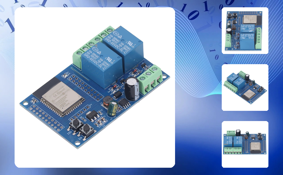 Amazon.com: AUNMAS DC5-60V 2 Channel Relay Module, ESP32 Relay Module for Secondary Development ...