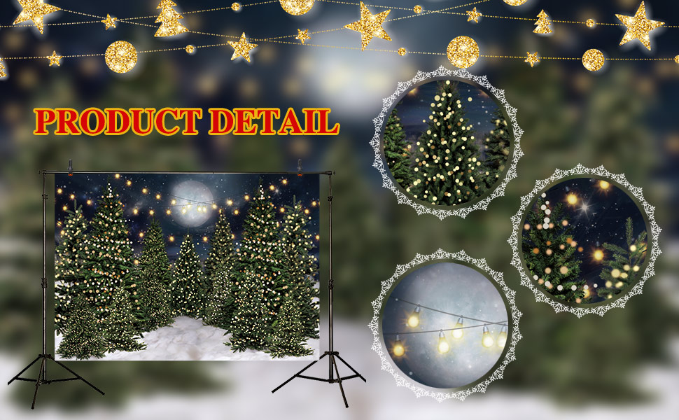 Amazon.com : Allenjoy 82" x 59" Christmas Forest Photography Backdrop ...