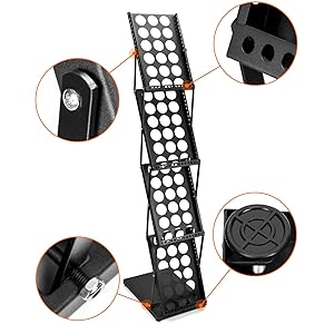 Amazon.com : QWORK Magazine Brochure Display Rack Stand, 4 Pocket Foldable Literature Catalog ...