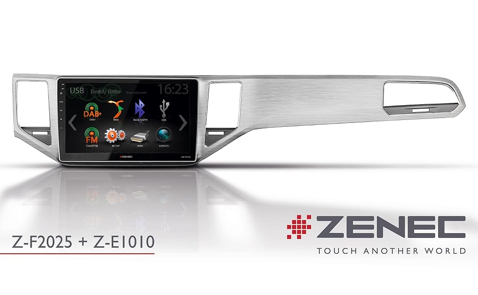 ZENEC E>GO Core Set Z-F2025 + Z-E1010, Multimediasystem kompatibel mit VW Golf 7 Sportsvan ...