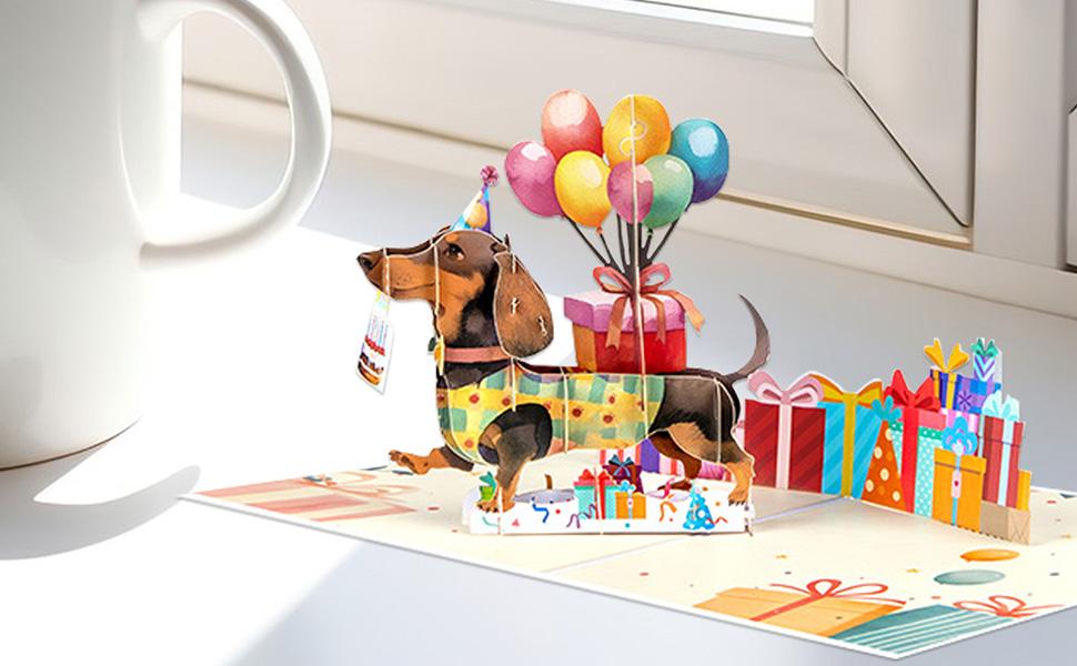 Funny Dog Birthday Card | Funny Birthday Greeting Card | 3D Creative ...