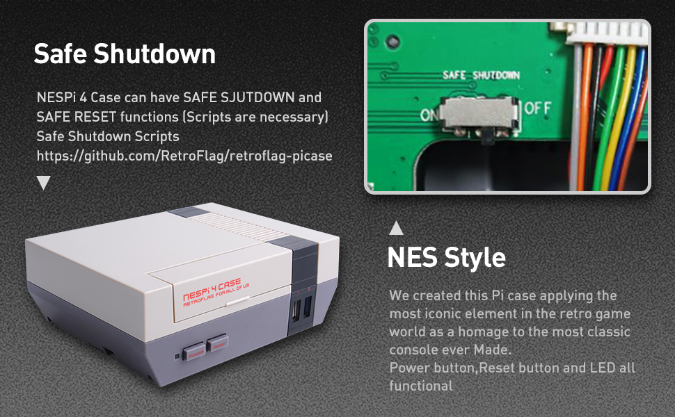 Amazon.com: GeeekPi RETROFLAG NESPi 4 Case, with SSD CASE,USB-C Power Supply,HDMI Splitter ...