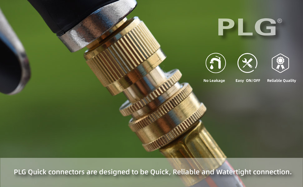 Conector de latón para manguera de jardín de conexión rápida PLG, A 1F+2M : Amazon.com.mx: Jardín