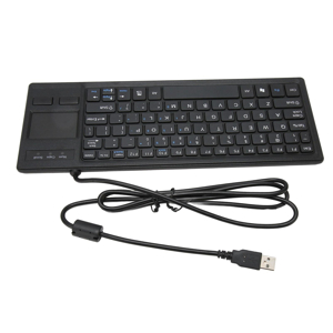 Amazon.com: Wired Keyboard with Touchpad, Thin USB Keyboard Trackpad ...