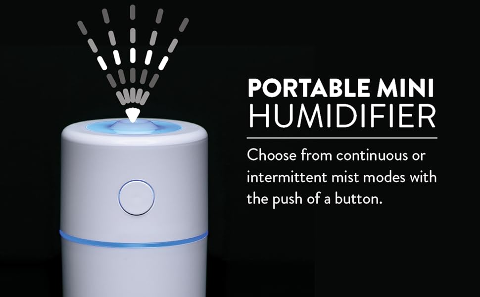 Treva Portable Mini Humidifier 150 ml Capacity, Cool Mist Ultrasonic ...