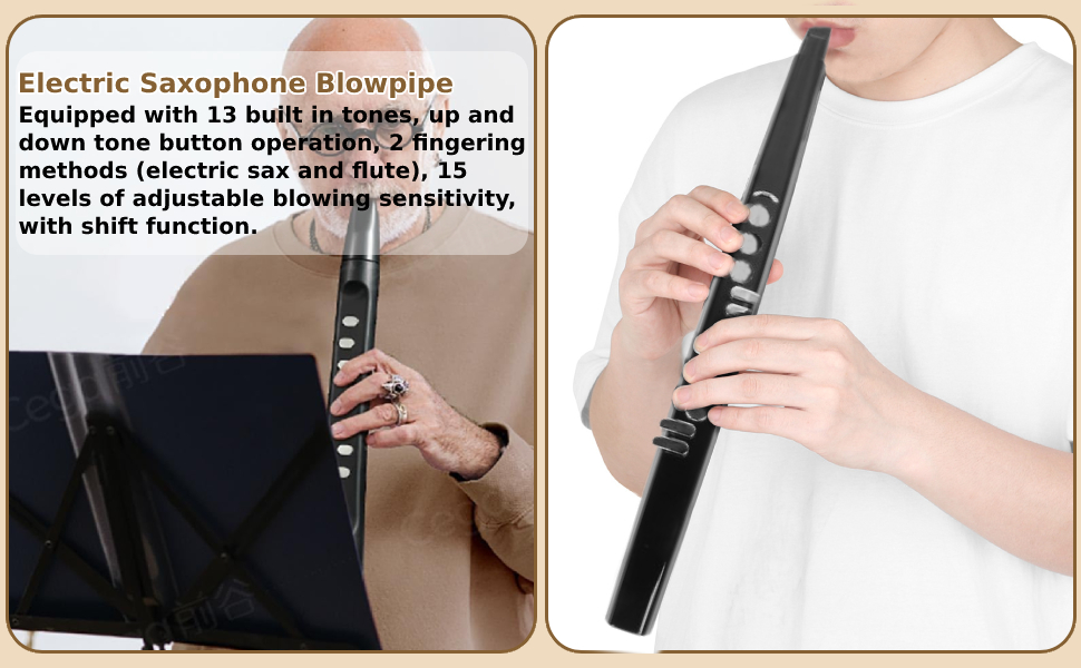 Amazon.com: Electric Wind Instrument, Electric Blowpipe 13 Tones ...