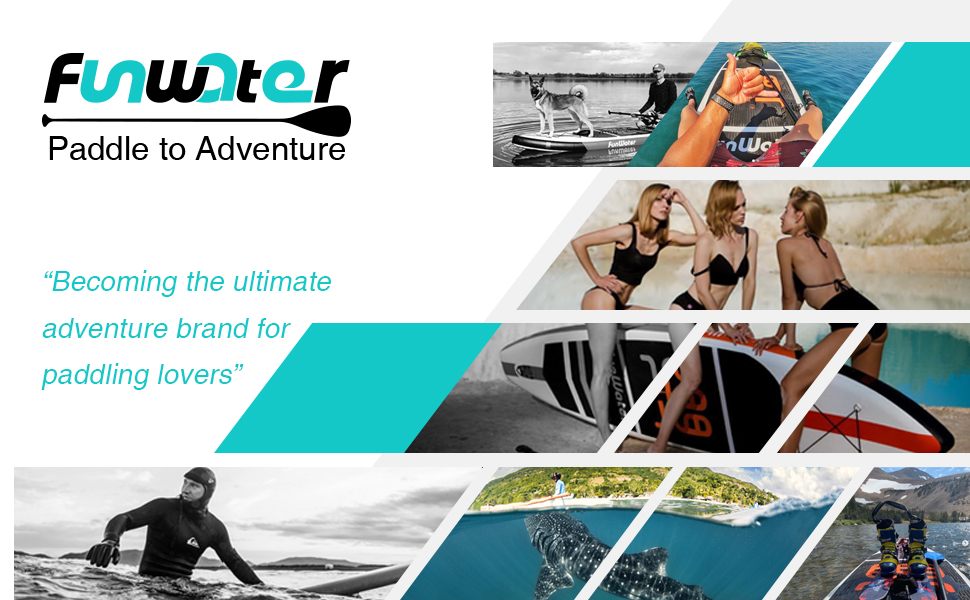 FunWater Inflatable Stand Up Paddle Board 11'x33''x6'' Ultra-Light (18 ...