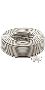 Amazon | 二幸電気工業 5C-FBケーブル 100M(薄灰) S5CFBALPG | 二幸電気工業 | アンテナケーブル