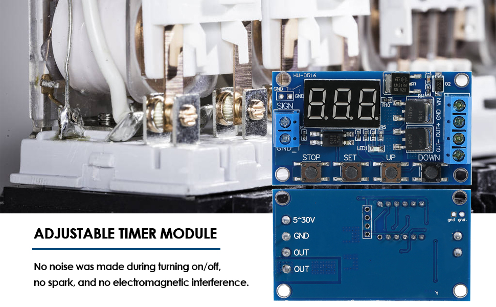 DC 5-36V 15A 400W Digital LED Relay Board Dual MOS Cycle Timing Circuit ...